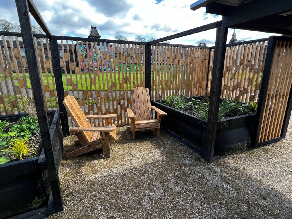 Gro Garden outdoor hospital wellbeing space | Glasgow Wood